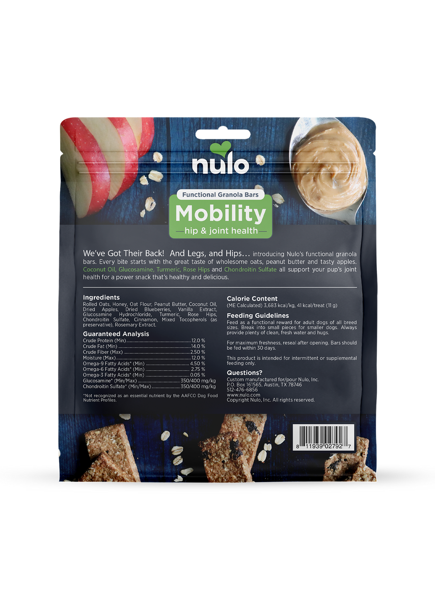 Nulo Mobility Hip & Joint Health Functional Granola Bars For Dogs ...
