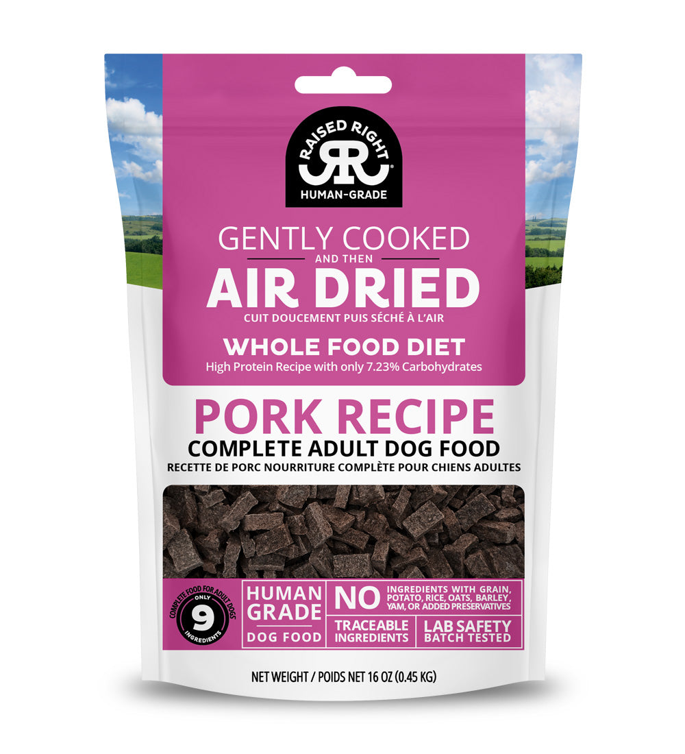 Raised Right Air Dried Original Pork Adult Dog Recipe - Howell, MI ...